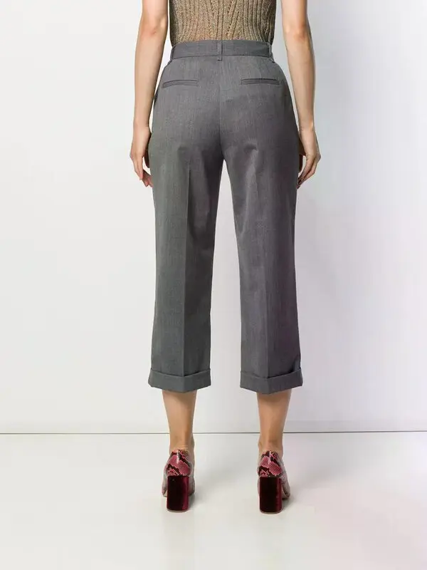 TWINSET Cropped Wool Trousers