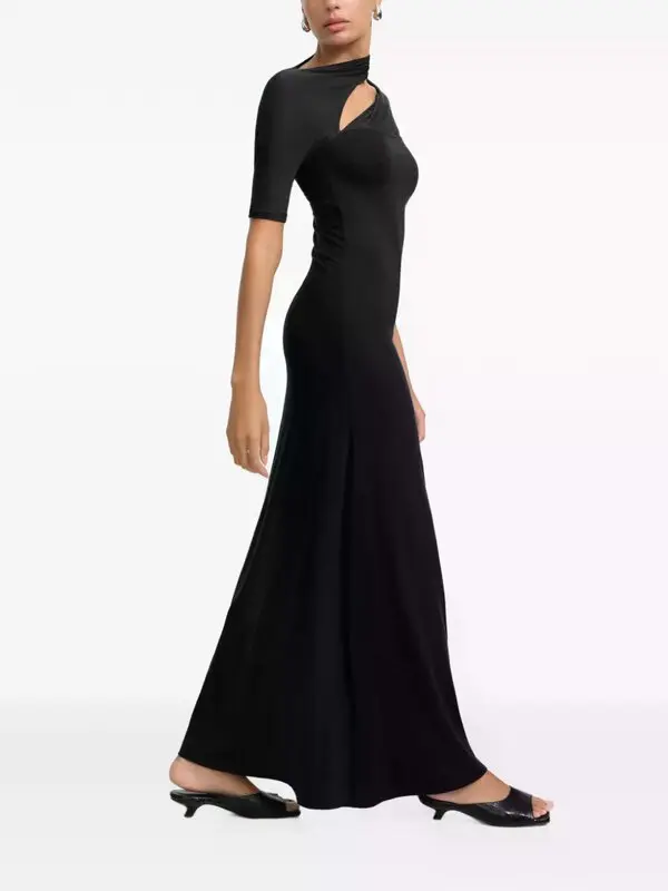 MARCELLA Zola Maxi Dress With Asymmetrical Neckline And Side Slit