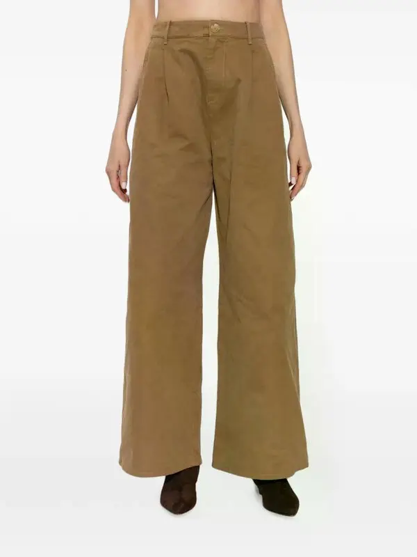 JIL SANDER Pleated Cotton Trousers