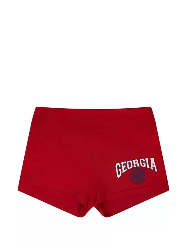 SP5DER Georgia Logo-print Mini Shorts
