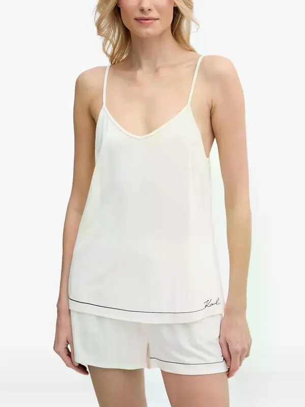 Karl Lagerfeld Logo-print Pajamas - Neutrals