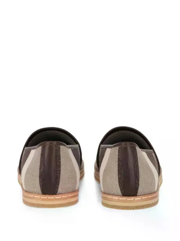 TOD'S Striped Slip-on Loafers