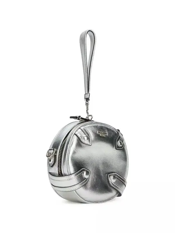 Moschino Metallic Effect Shoulder Bag - Silver