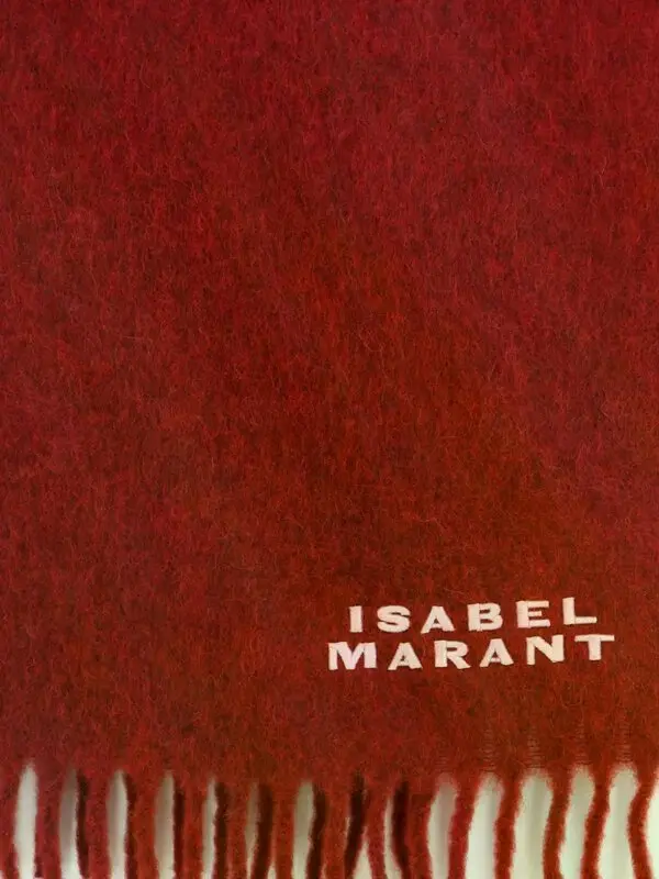 Isabel Marant Étoile Firmy Logo-embroidered Fringed Scarf