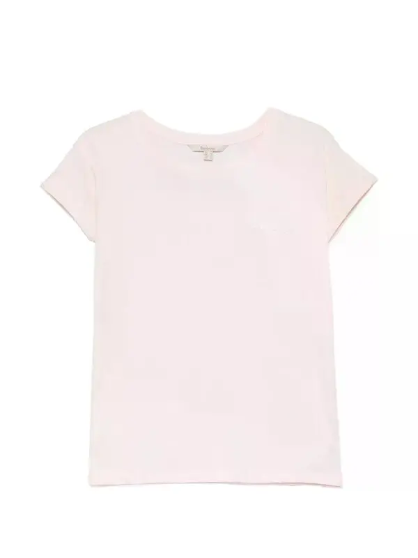 Barbour Logo Embroidered T-shirt - Pink