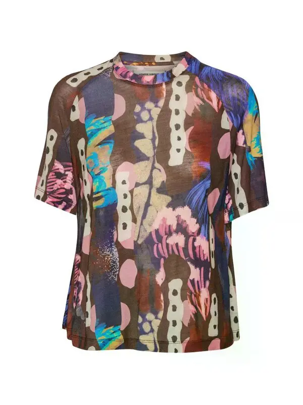Henrik Vibskov Polliwog Print Raglan Sleeve T-shirt - Brown
