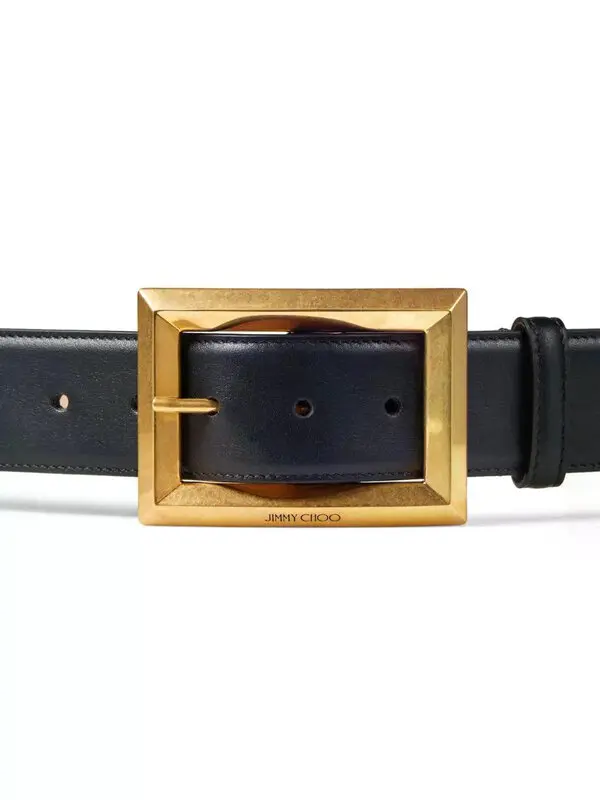 JIMMY CHOO Arlie Leather Belt With Gold-tone Buckle