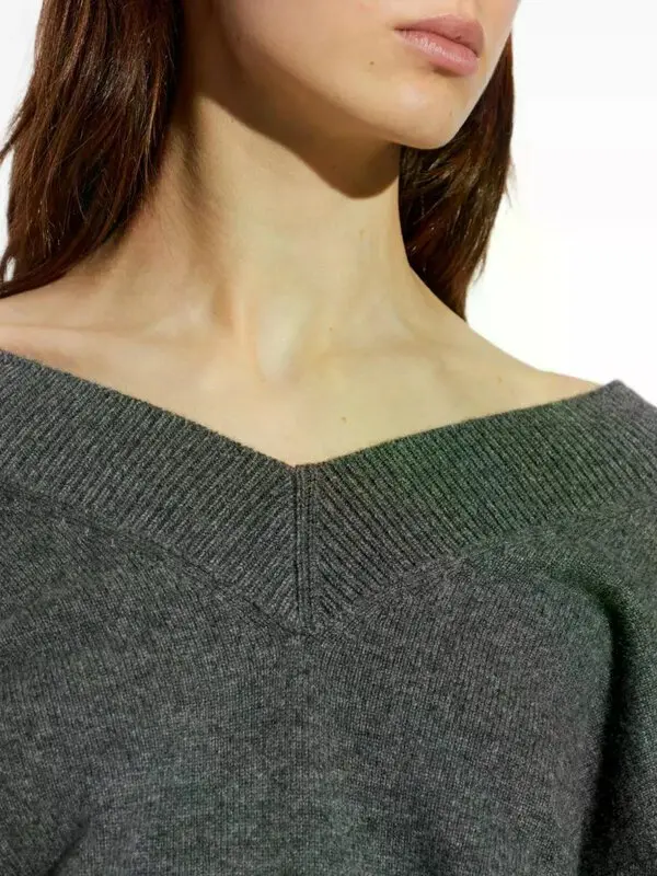 TOM FORD Off-shoulder V-neck Cashmere Sweater