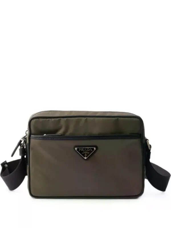 Prada Re-nylon And Saffiano Shoulder Bag - Green