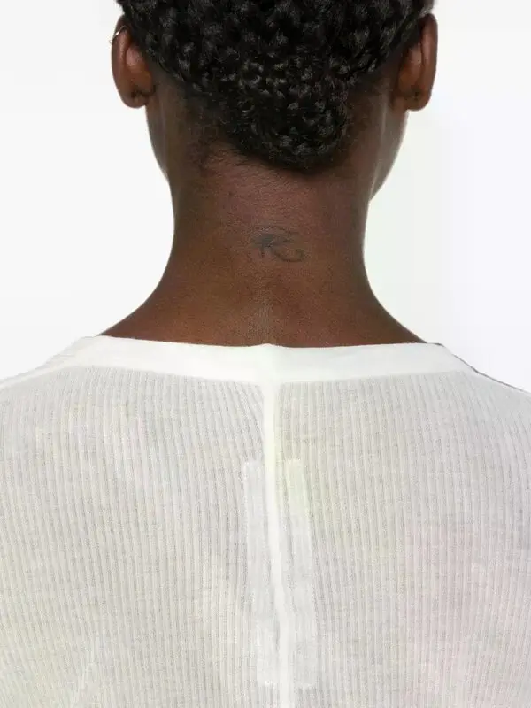 Rick Owens Ribbed Knit Long-sleeve T-shirt - Neutrals