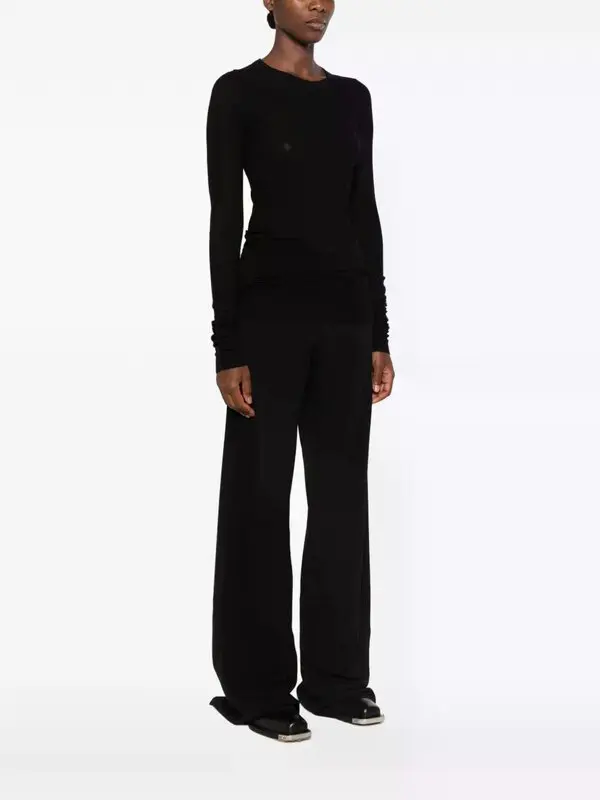 Rick Owens Ribbed Knit Long Sleeve T-shirt