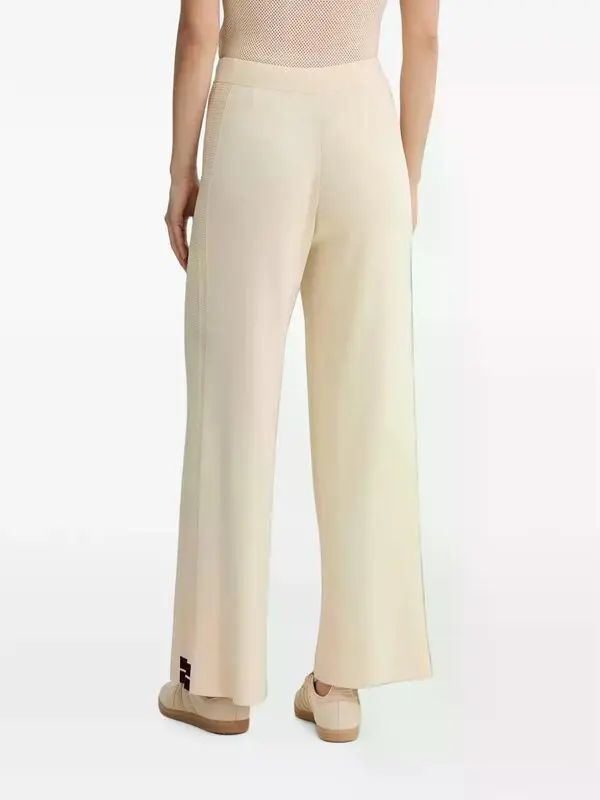 Guess Drawstring Wide-leg Track Pants With Embroidered Logo