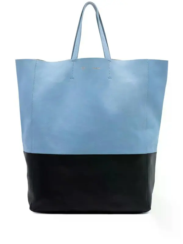 Celine 2013 Bicolor Leather Vertical Cabas Tote Bag - Blue