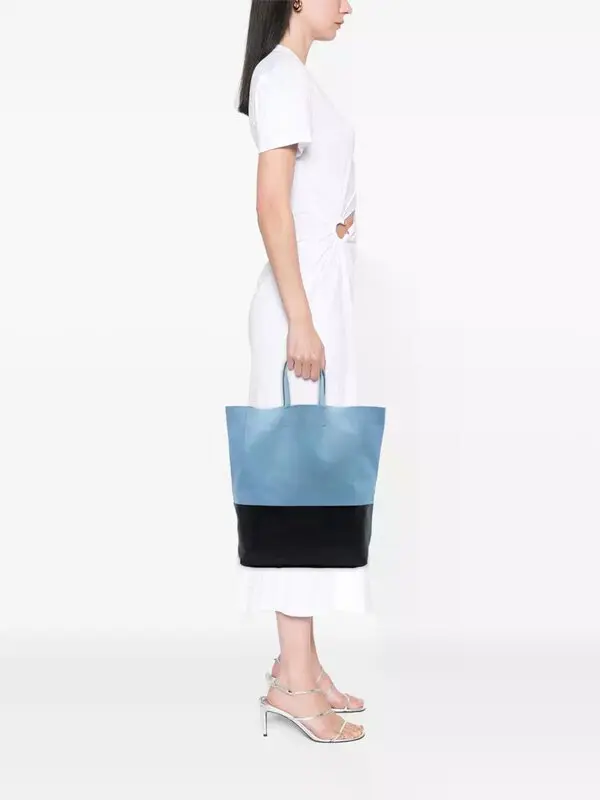 Celine 2013 Bicolor Leather Vertical Cabas Tote Bag