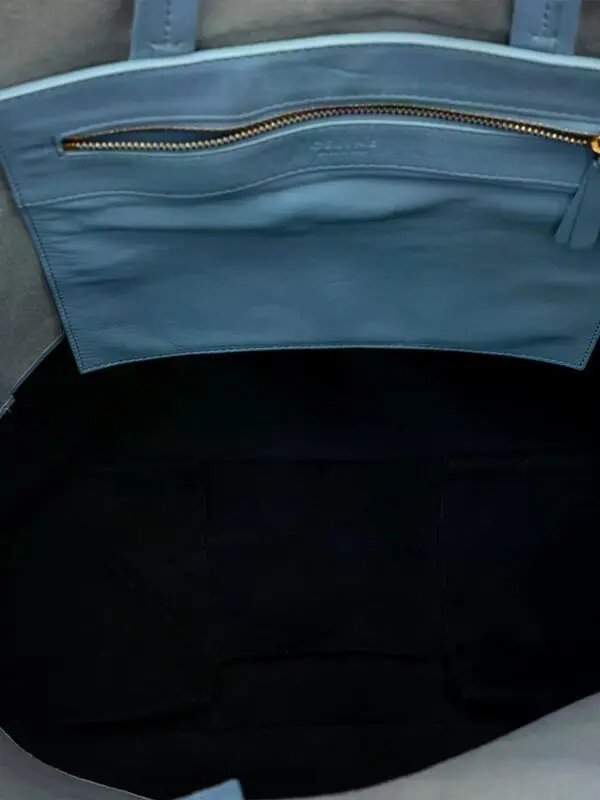 Celine 2013 Bicolor Leather Vertical Cabas Tote Bag