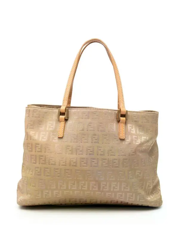 Fendi Zucchino Canvas Shopping Tote Bag