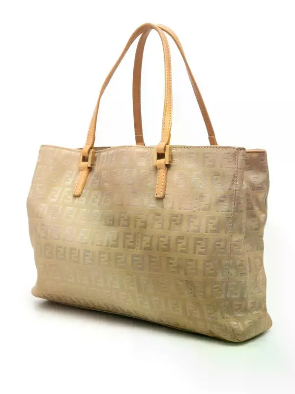 Fendi Zucchino Canvas Shopping Tote Bag