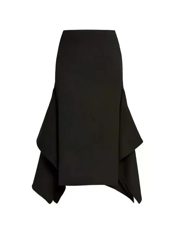 Erdem Side-draped Woo Midi Skirt
