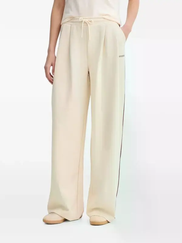 Guess Wide Leg Track Pants With Side Stripe Detail