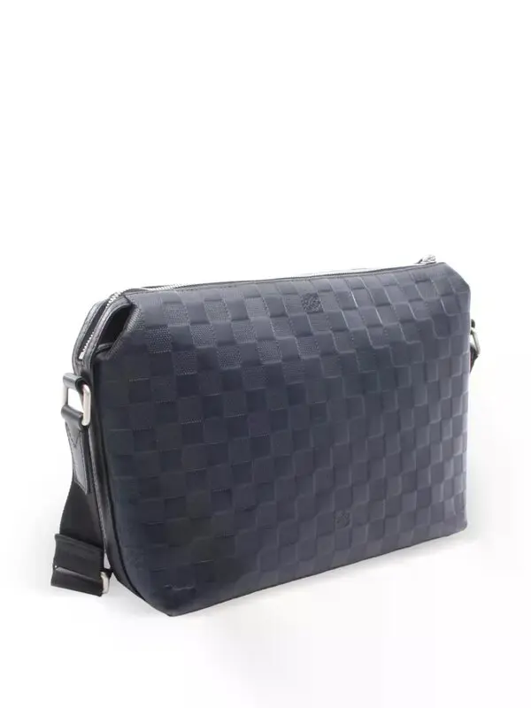 LOUIS VUITTON 2018 Pm Discovery Messenger Damier Infini Astral Crossbody Bag - Blue