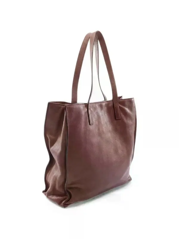 Miu Miu 2000s Leather Tote Bag - Brown