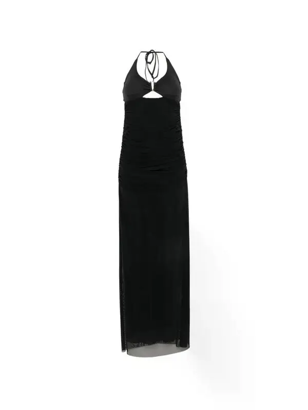 FISICO Ruched Halterneck Maxi Dress
