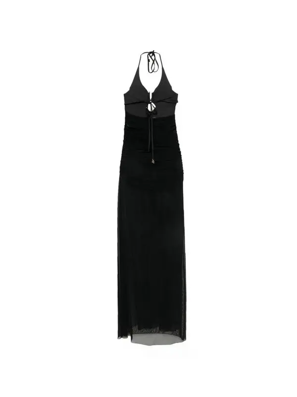 FISICO Ruched Halterneck Maxi Dress