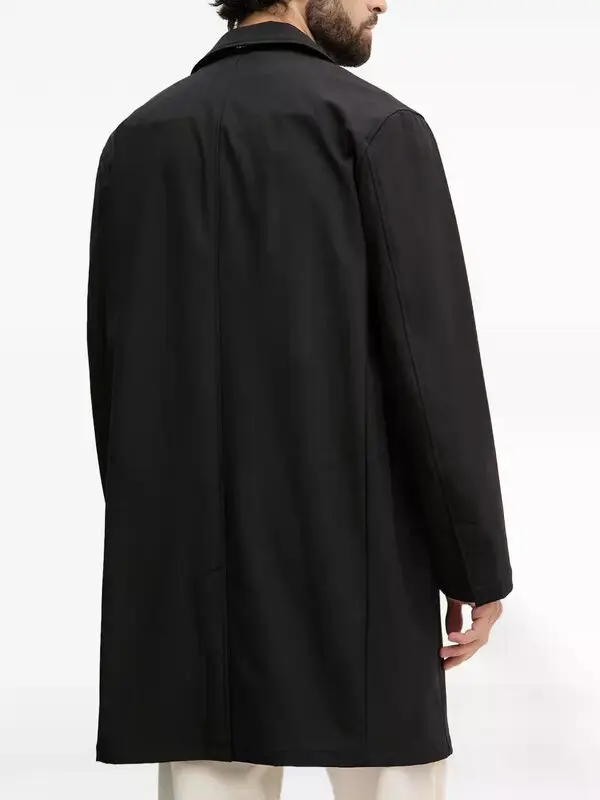 Karl Lagerfeld Single-breasted Coat With Logo Plaque