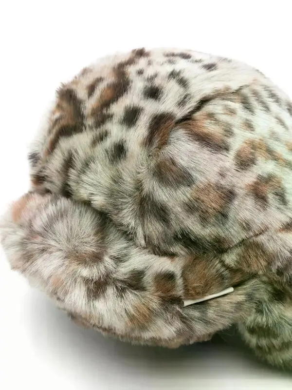 Ruslan Baginskiy Leopard Print Faux Fur Trapper Hat