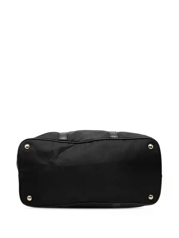 Prada Saffiano Trimmed Tessuto Open Convertible Tote Satchel