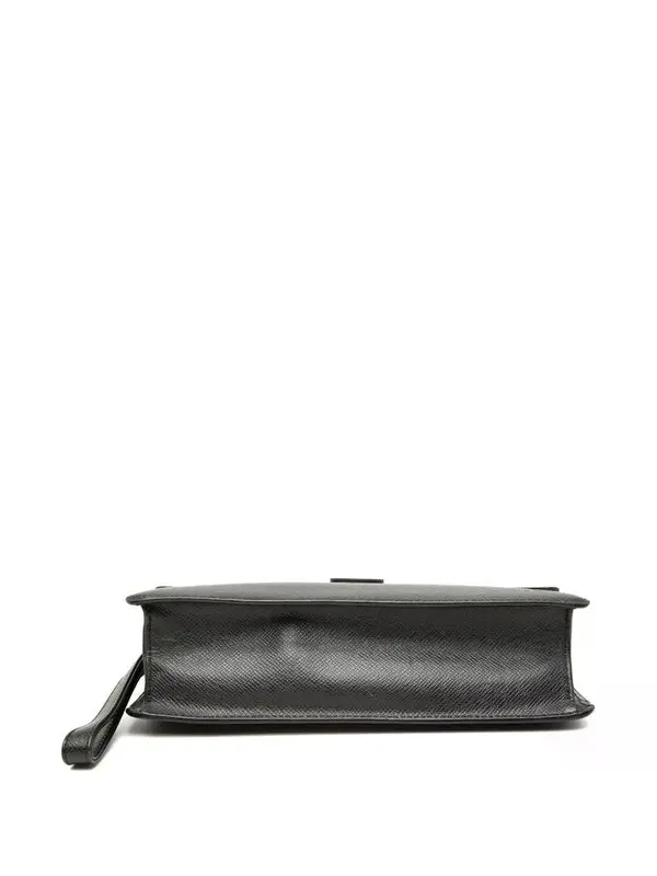 LOUIS VUITTON Taiga Leather Selenga Clutch Bag - Black