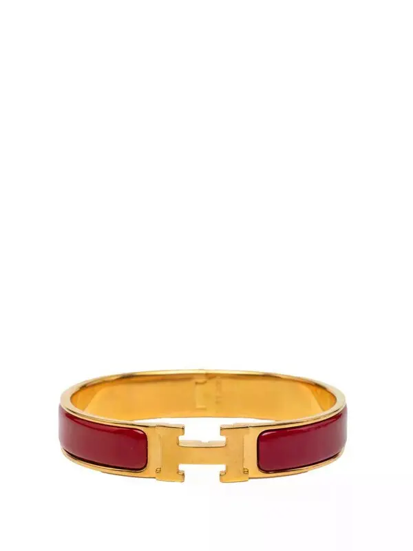 Hermès Enamel Clic H Bracelet Pm - Red