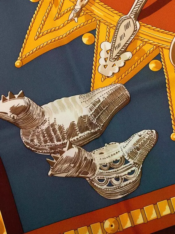 Hermès 1980-2000 Cuillers D Afrique Silk Scarf 90 Scarves