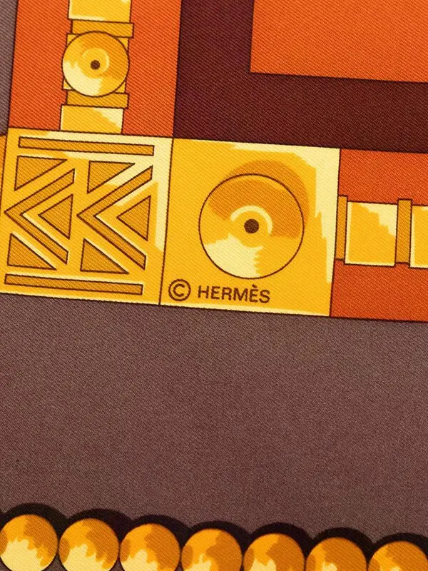 Hermès 1980-2000 Cuillers D Afrique Silk Scarf 90 Scarves