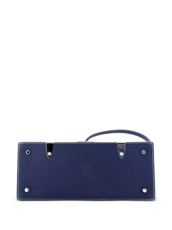 Goyard Saigon Top Handle Bag Coated Canvas Pm Satchel - Blue