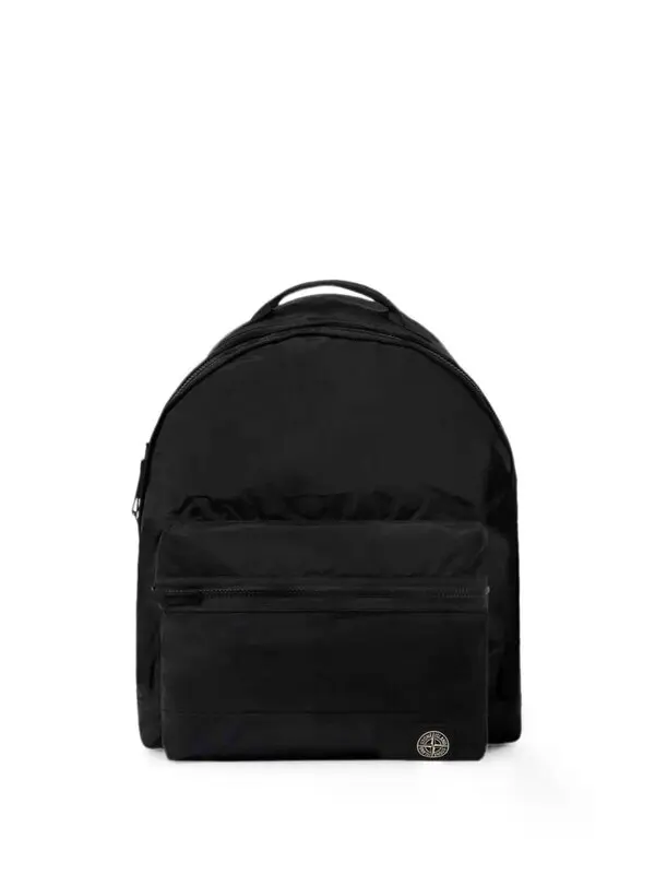 Stone Island Compass Logo-patch Nylon Metal Backpack - Black