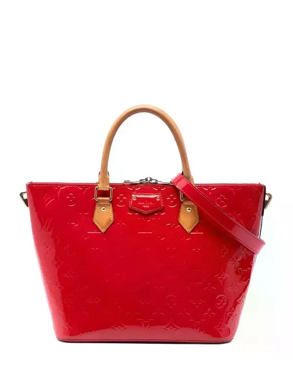 LOUIS VUITTON Monogram Vernis Montebello Mm Satchel - Red
