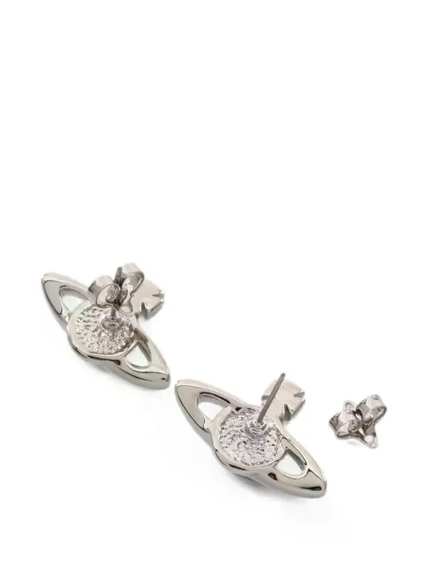 VIVIENNE WESTWOOD Mini Bas Relief Earrings - Silver
