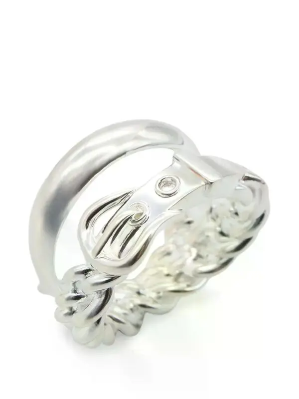 Hermès Buckle Detail Braided Ring