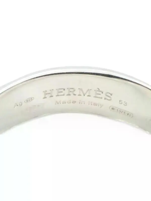 Hermès Buckle Detail Braided Ring