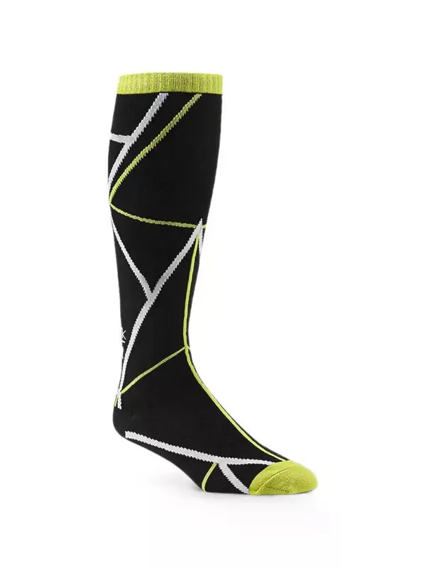 REEBOK X Crossfit Knee-high Socks With Geometric Print - Black