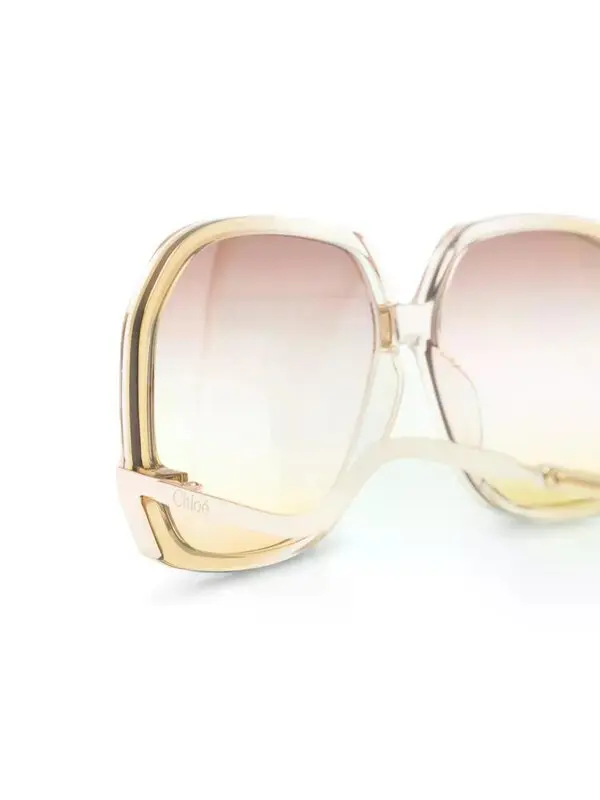 Chloé Geometric-frame Sunglasses - Neutrals