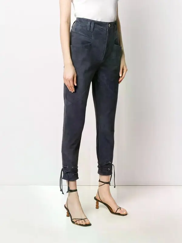 Isabel Marant Étoile Ubaia Tapered Goatskin Trousers