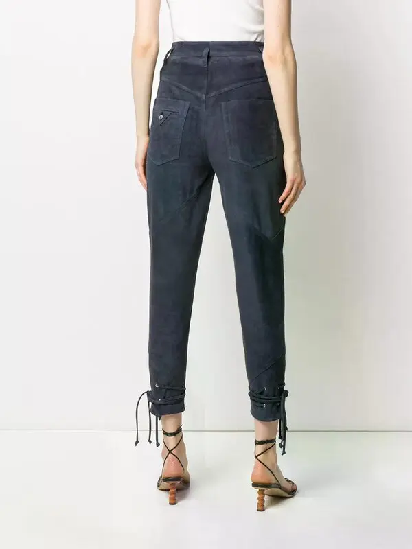 Isabel Marant Étoile Ubaia Tapered Goatskin Trousers