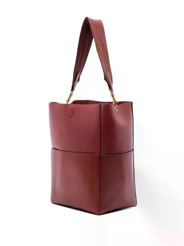 Celine Leather Sangle Bucket Bag Satchel