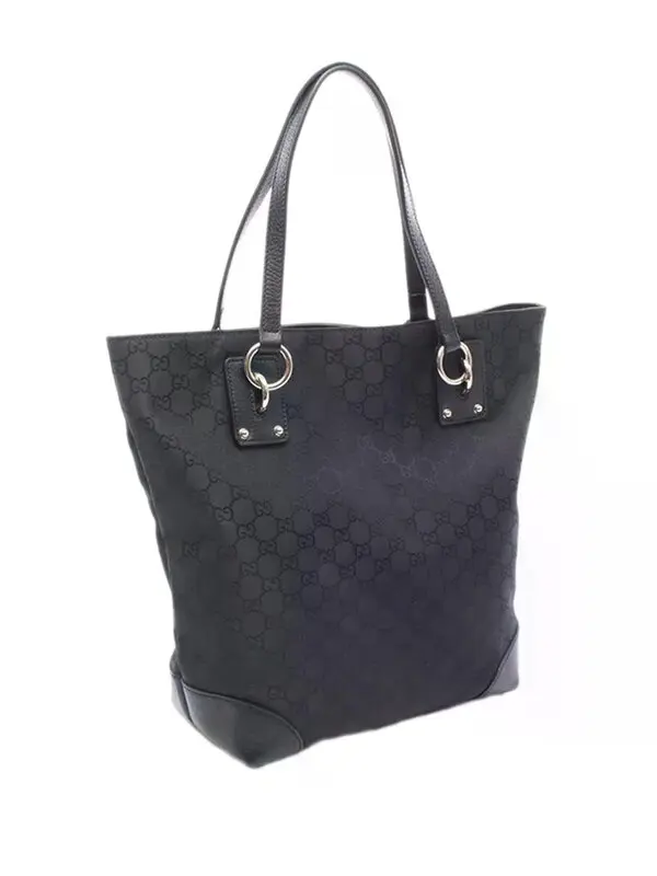 Gucci Gg Denim Charm Tote Bag