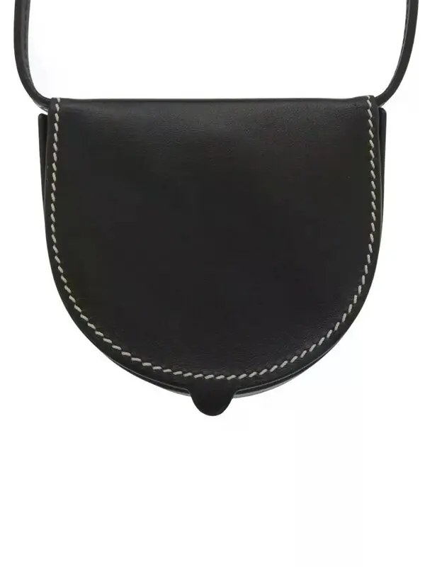 Loewe Soft Calfskin Anagram Heel Pouch Crossbody Bag - Black