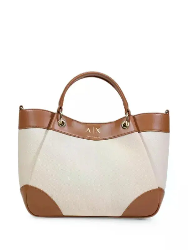 Emporio Armani Color-block Tote Bag - Neutrals