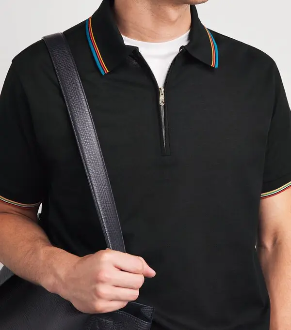 Paul Smith Signature Stripe Zip-up Polo Shirt