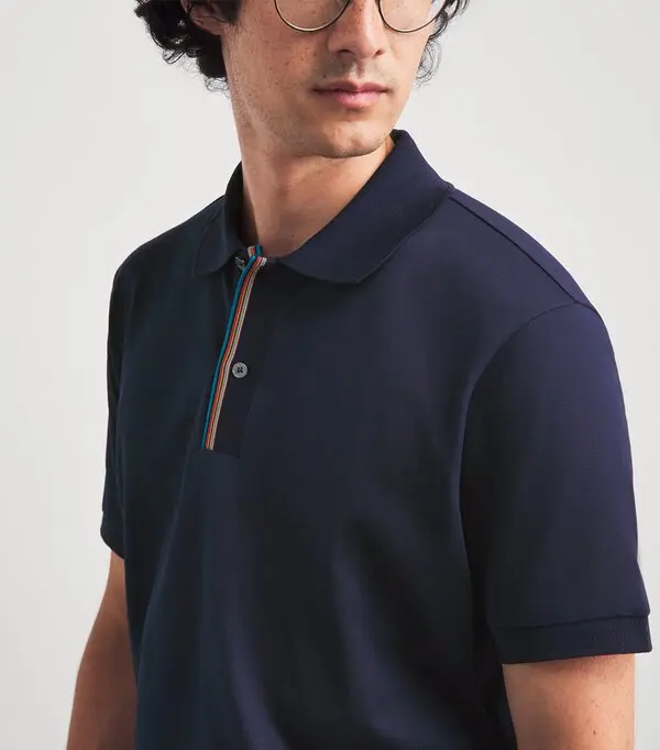 Paul Smith Cotton Artist Stripe Polo Shirt